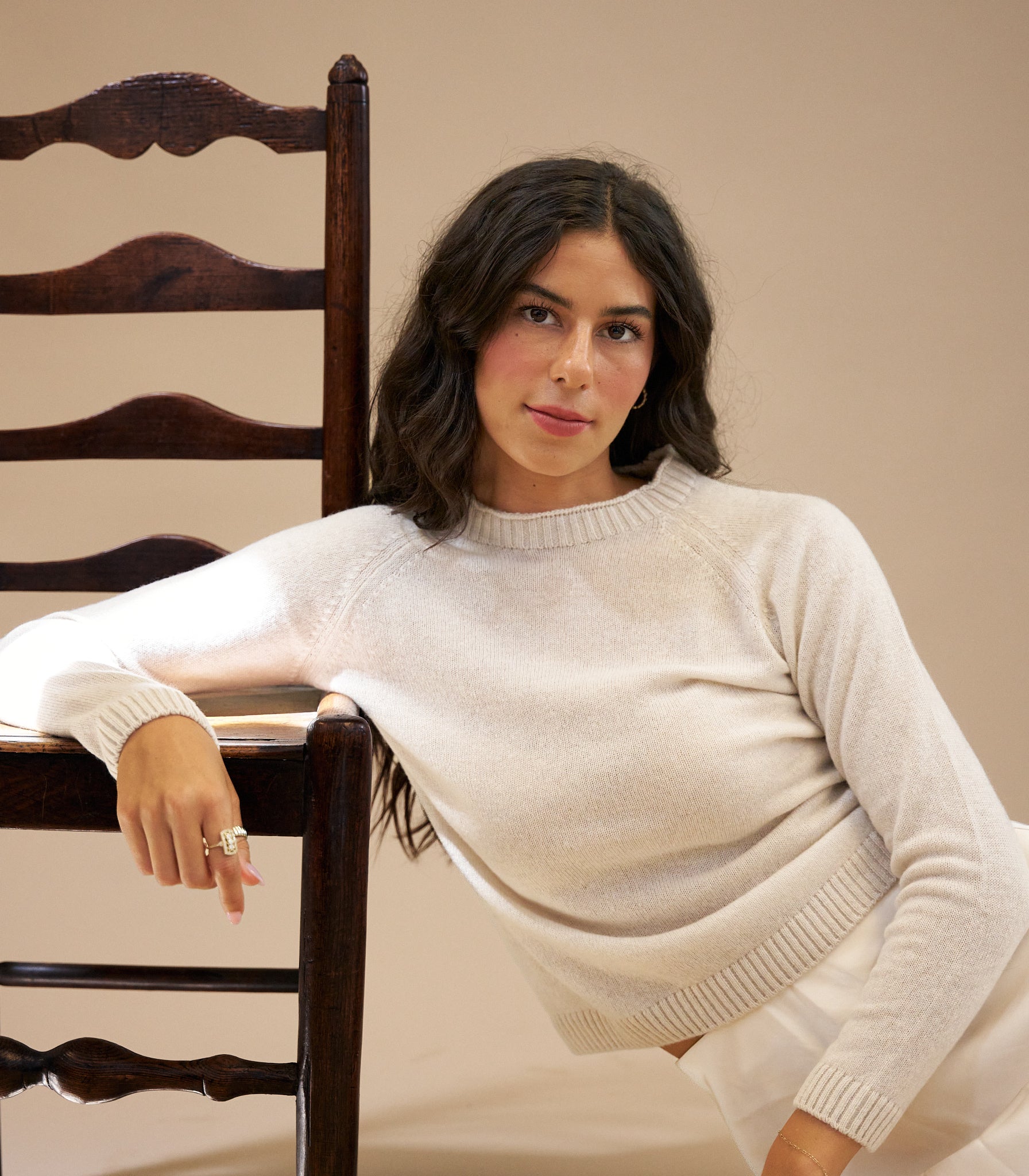 The Sofia Vanilla Cashmere Sweater – CLORINDA ANTINORI